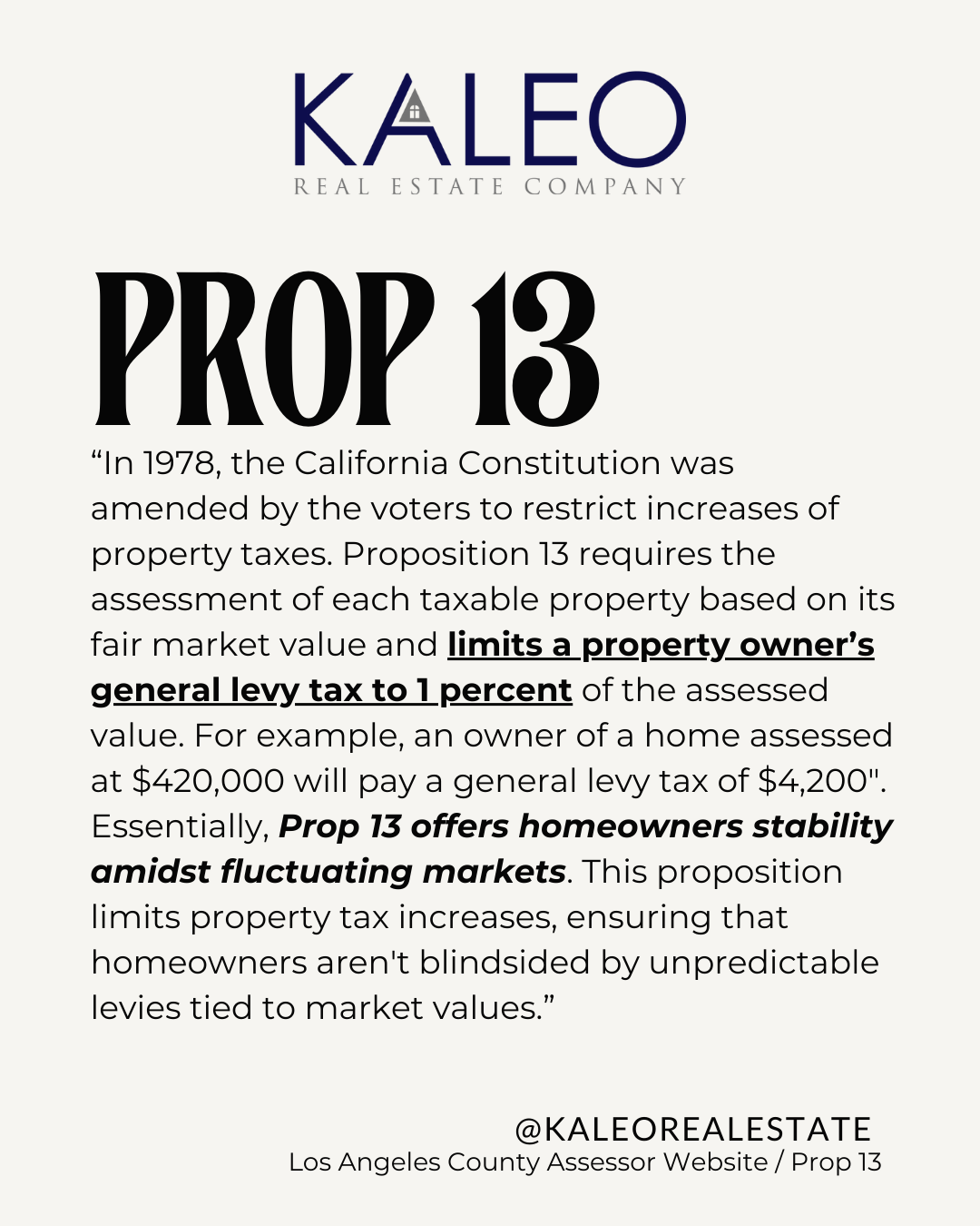 California's Prop 13 - What is it?